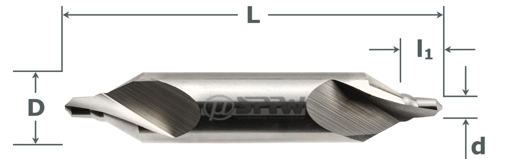 HSS Center Drills DIN 333 Form W with Bulge | SPPW GmbH