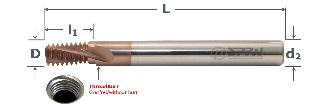 Carbide HPC Thread Mills+X6.Cut Internal Metric Th | SPPW GmbH