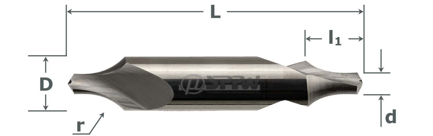 Zentrierbohrer VHM DIN 333 Form R | SPPW GmbH
