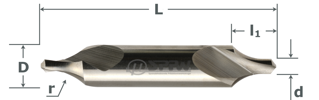HSS Center Drills DIN 333 Form R | SPPW GmbH