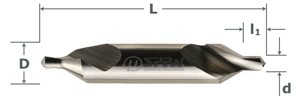 HSS-E05 Center Drills DIN 333 Form A with Flat | SPPW GmbH
