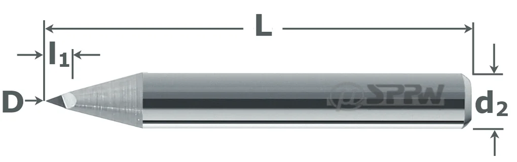 Carbide Micro-Engraving Tools 60° Engraving Depth 1 mm | SPPW GmbH