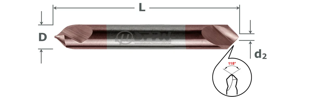 HSS-E05 NC Spotting Drills+X.Cut DuoMag Double 90° | SPPW GmbH