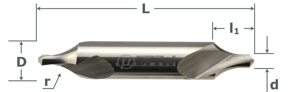 HSS Center Drills DIN 333 Form R Left Hand | SPPW GmbH