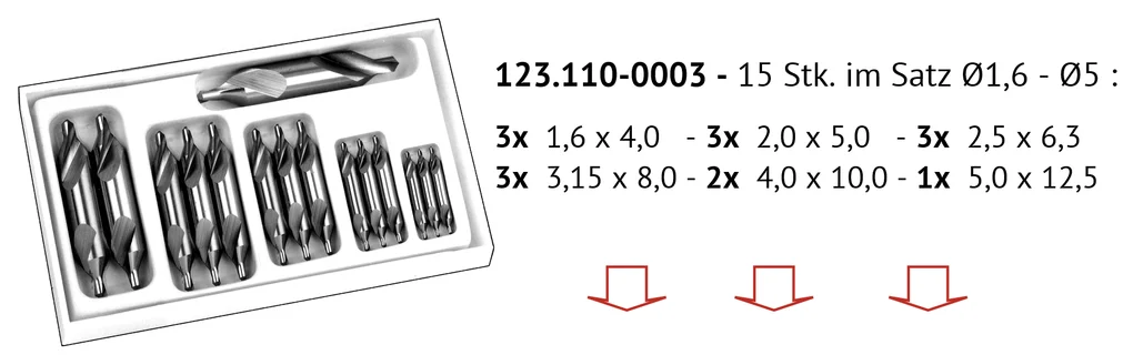 HSS Center Drills DIN 333 Form A | SPPW GmbH