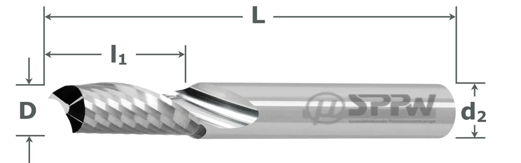Carbide Single Flute Cutters - Alu | SPPW GmbH